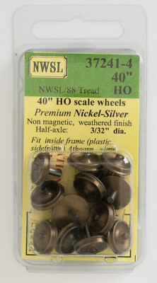 NWSL #37241 40" HO Replacement Wheels, 88 Tread for Locos - New Sealed ...