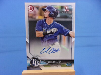 Bowman Prospects 2018 Autograph AUTO Carl Chester PA-CC | eBay