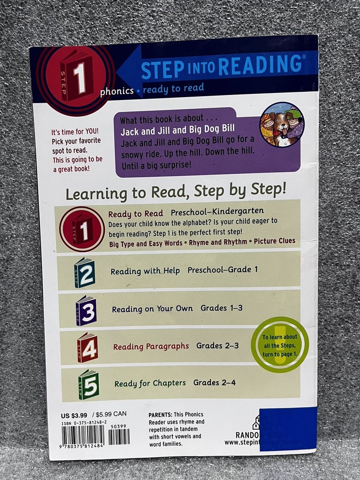 Jack and Jill and Big Dog Bill: A Phonics Reader (Step Into Reading ...