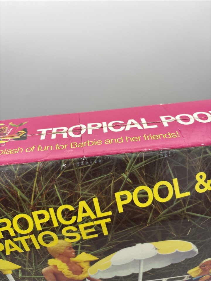 Vintage Barbie Tropical Pool & Patio Set Mattel 3041 Incomplete With ...