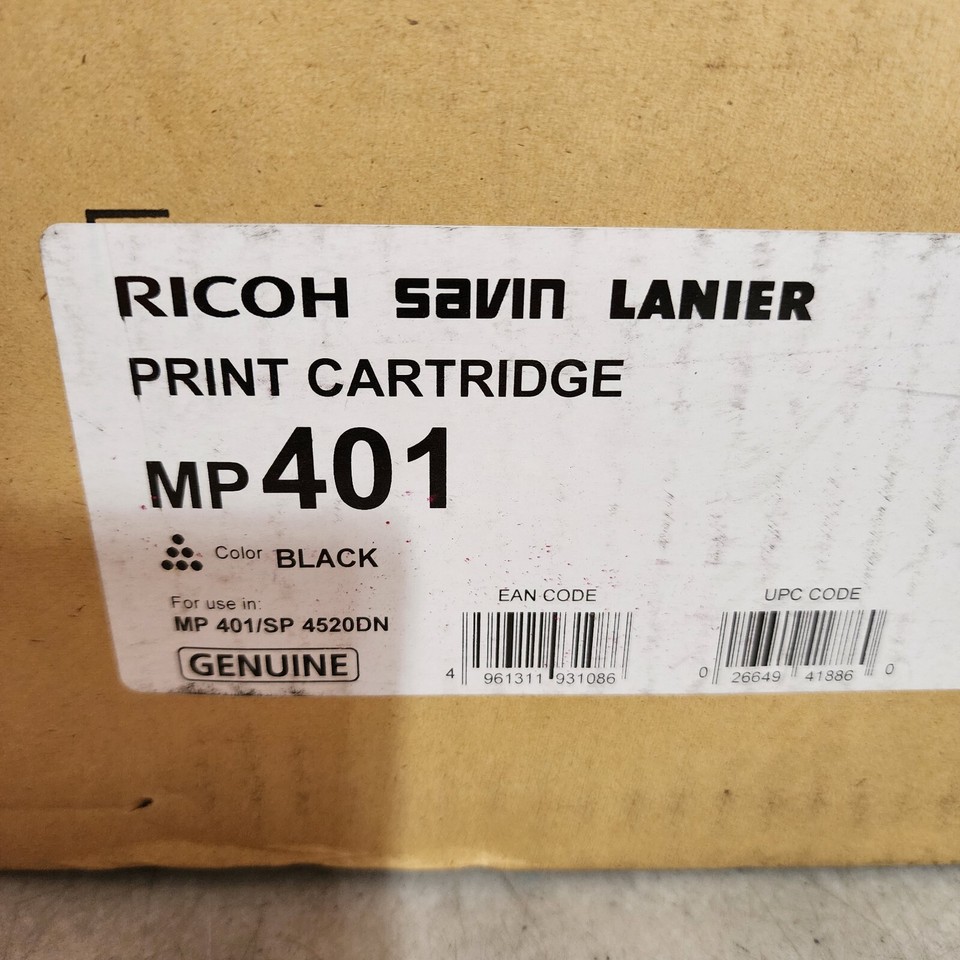 Ricoh 841886 Black Toner MP 401 Genuine New OEM Open Box free ship ...