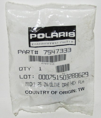 Polaris ENGINEERED PARTS OEM M10X1.25 Nut | 7547333 | ATV