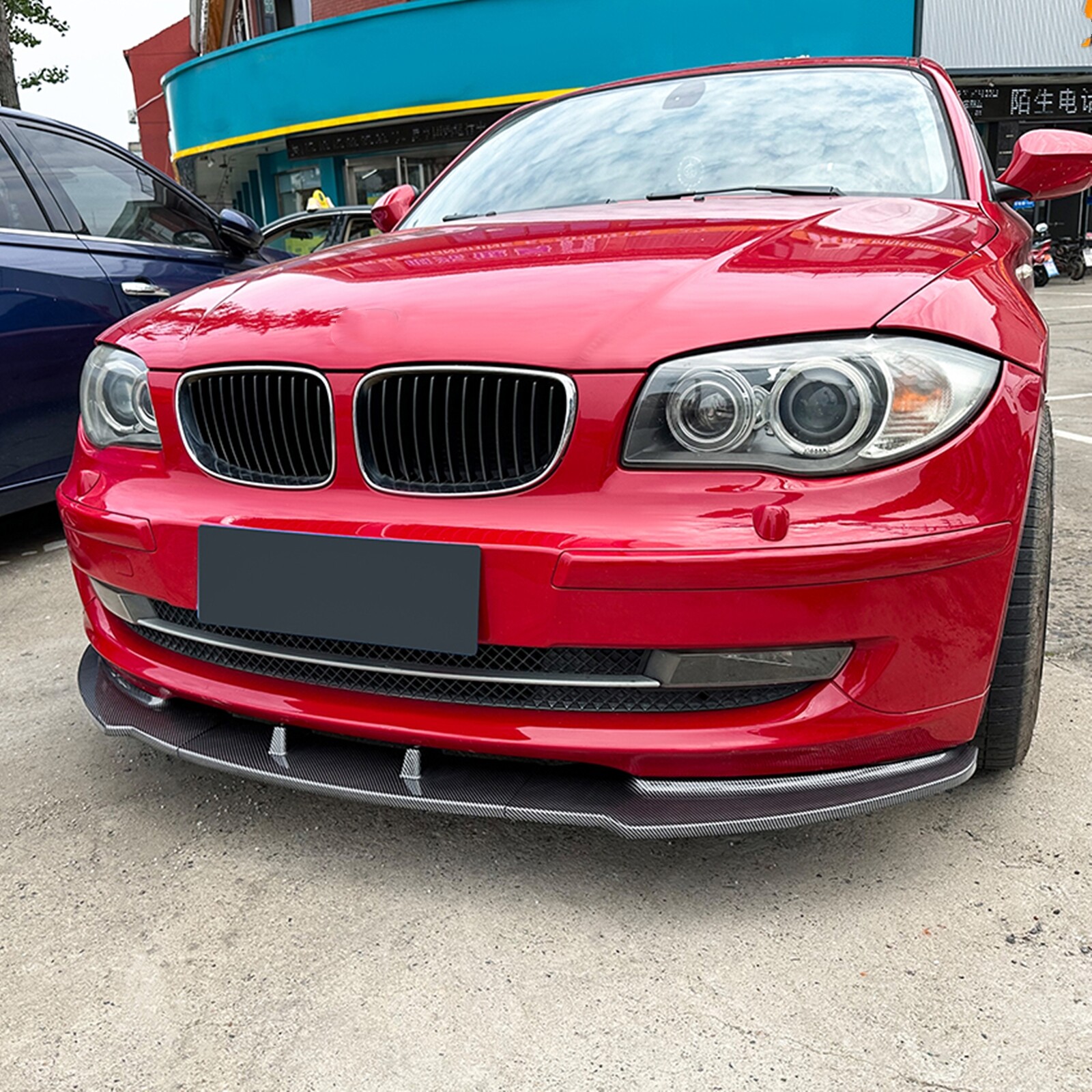 CB Look Front Spoiler Lip Splitter For BMW 1 Series E81 E82 E87 E88 ...