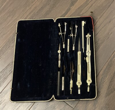 Vintage Schoenner III technical draftsman's drawing set of instruments ...