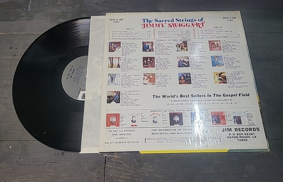 Vintage The Sacred Strings Of Jimmy Swaggart Shiloh Vinyl Gospel SHILOH ...