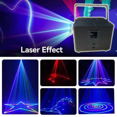 10W RGB Animation Laser Projector Wedding party ILDA Stage Laser Beam ...