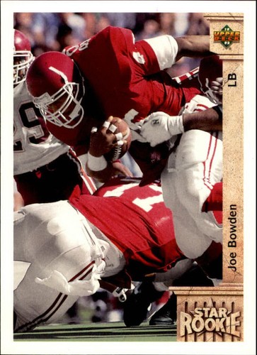 1992 Upper Deck Football Card #5 Joe Bowden RC | eBay