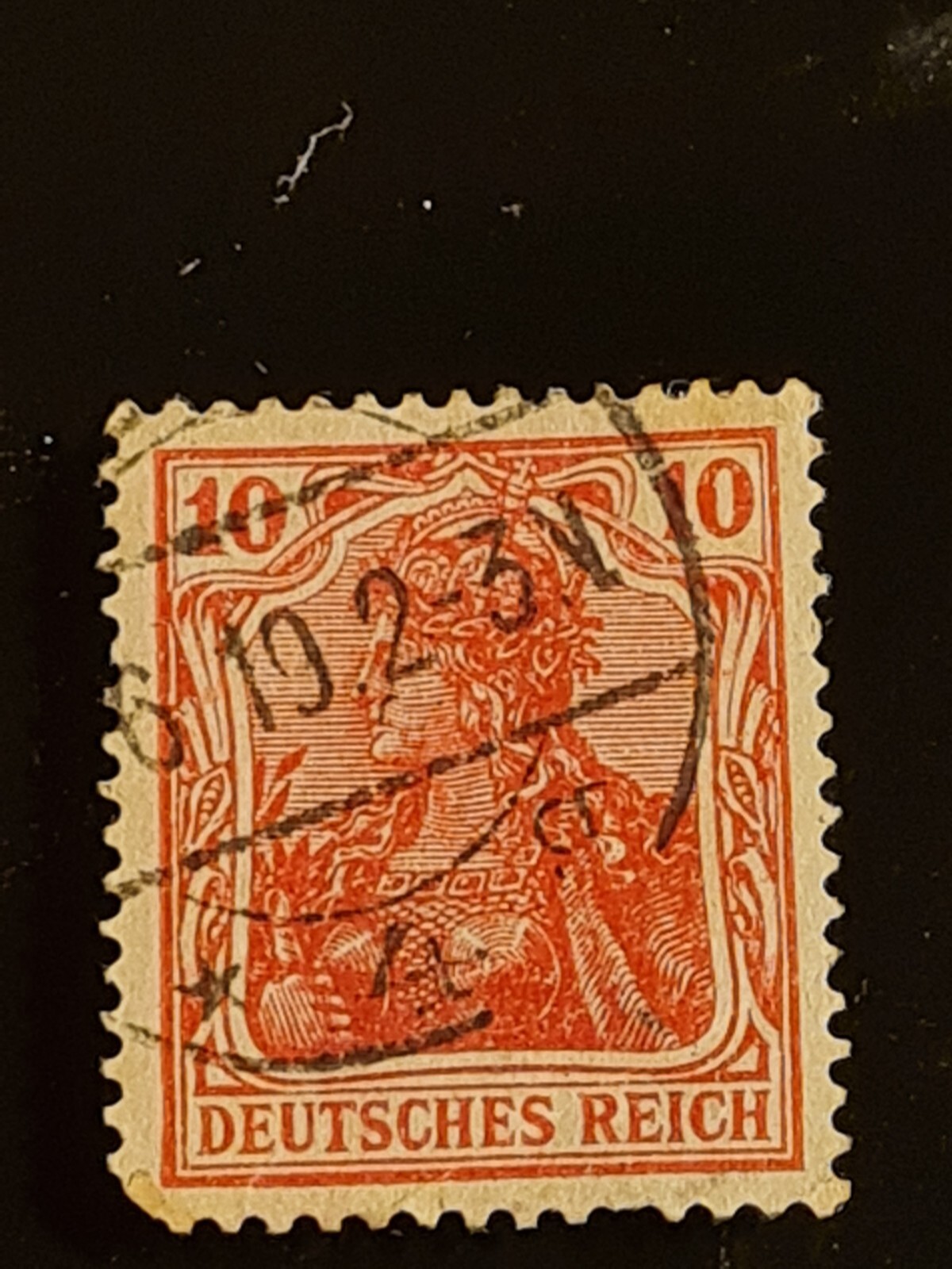 German stamps of 1900 ALLEMAGNE DEUTSCHES REICH PFENNIG with watermarks ...