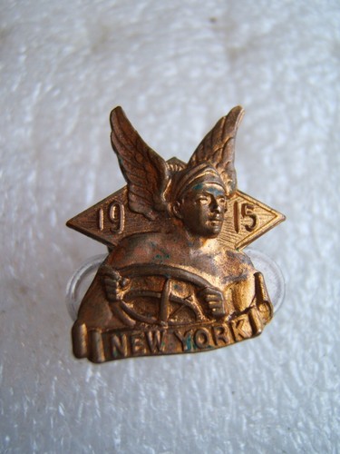 1915 new york lapel pin badge medal chauffeur driver nyc antique old | eBay