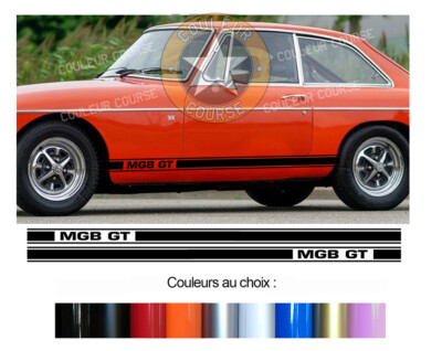 2 X BANDES RACING DECO MODE POUR MGB GT AUTOCOLLANT STICKER BD591-6 ...