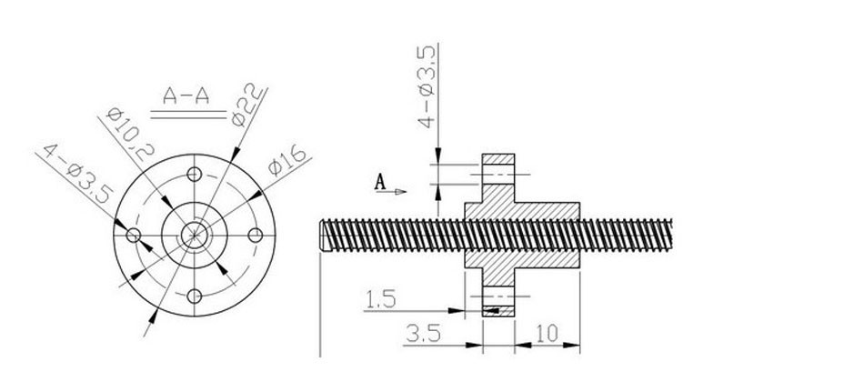 T8 Thread Rod Lead Screw & Nut & Pillow Bearing & Coupling For CNC 3D ...