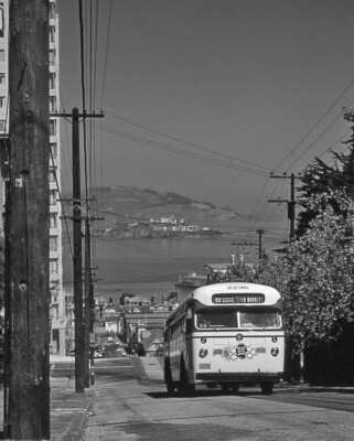 1950s SAN FRANCISCO Bus Public Transportation Black & White Picture ...