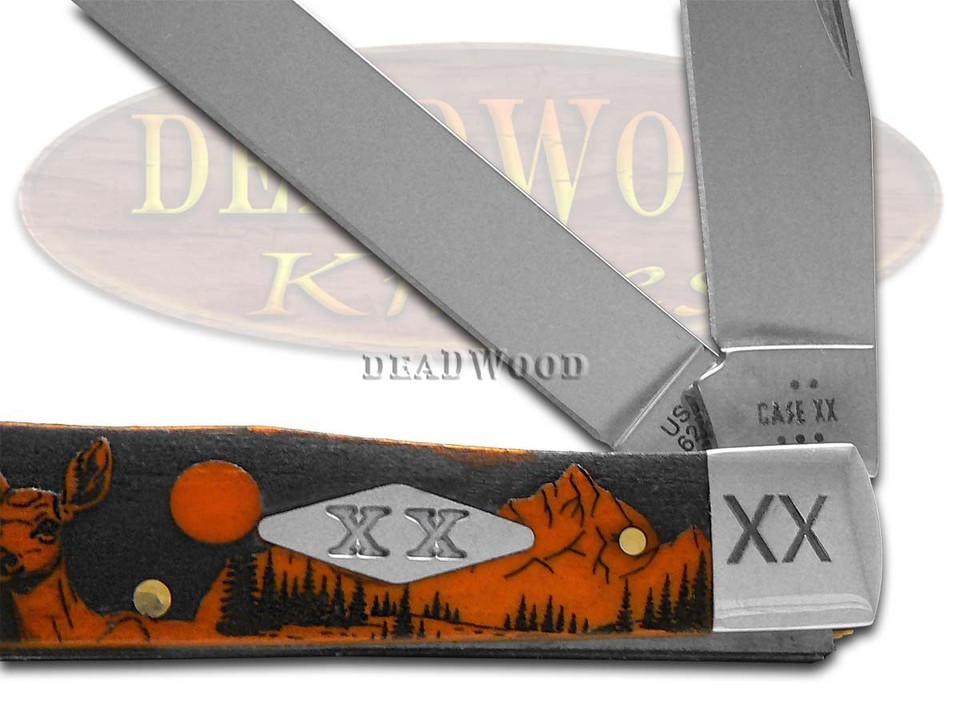 Case xx Knives Trapper The Rut Persimmon Orange Bone 1/500 Pocket Knife ...