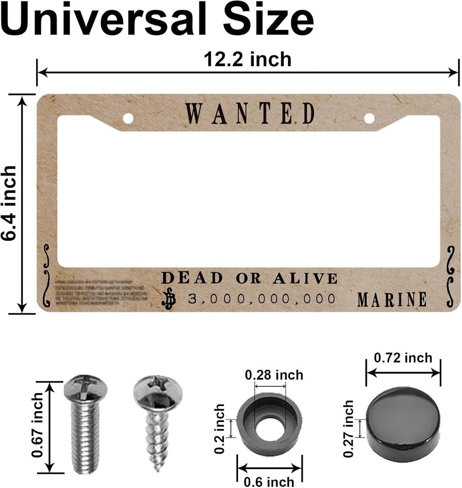 Anime License Plate Frames，Anime Car Accessories for Women & Men，Cute ...