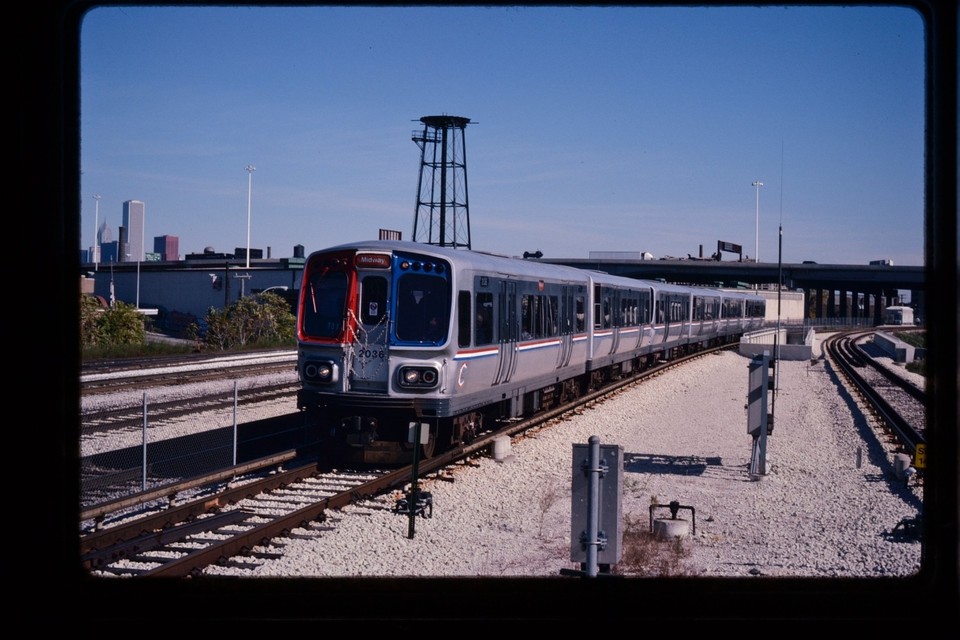 Railroad Slide - Chicago CTA #2036 Subway Transit El Car 1993 Midway ...
