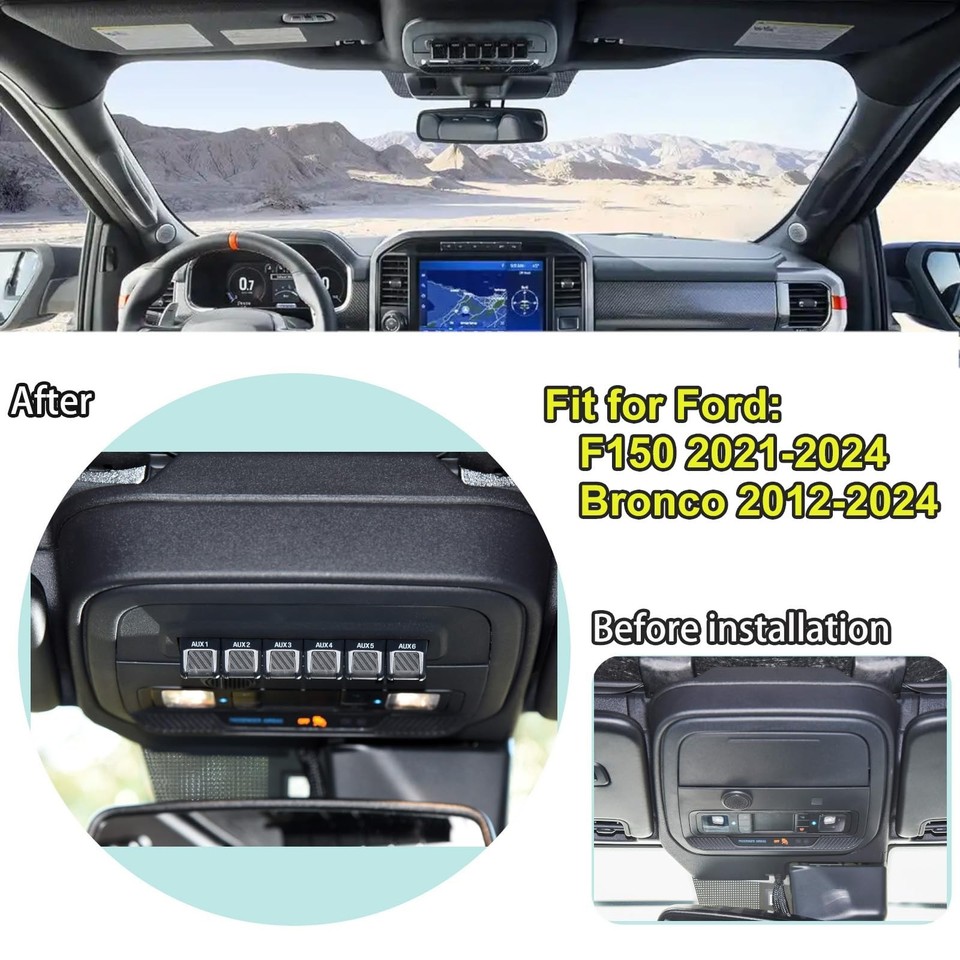 OEM Style Auxiliary Upfitter Switches, Plug&Play Aux Switch Panel Dash ...
