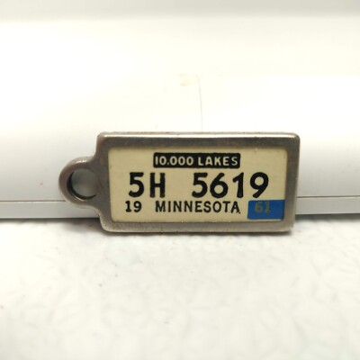 RARE VTG Disabled Veterans Mini License Plate Key Chain Ring Tag ...