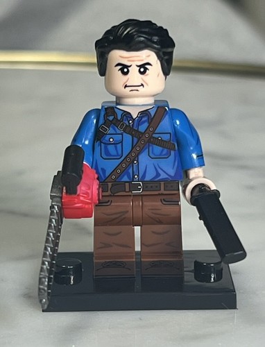 Lego ASH Custom Printed Minifigure Evil Dead Army of Darkness Chainsaw ...