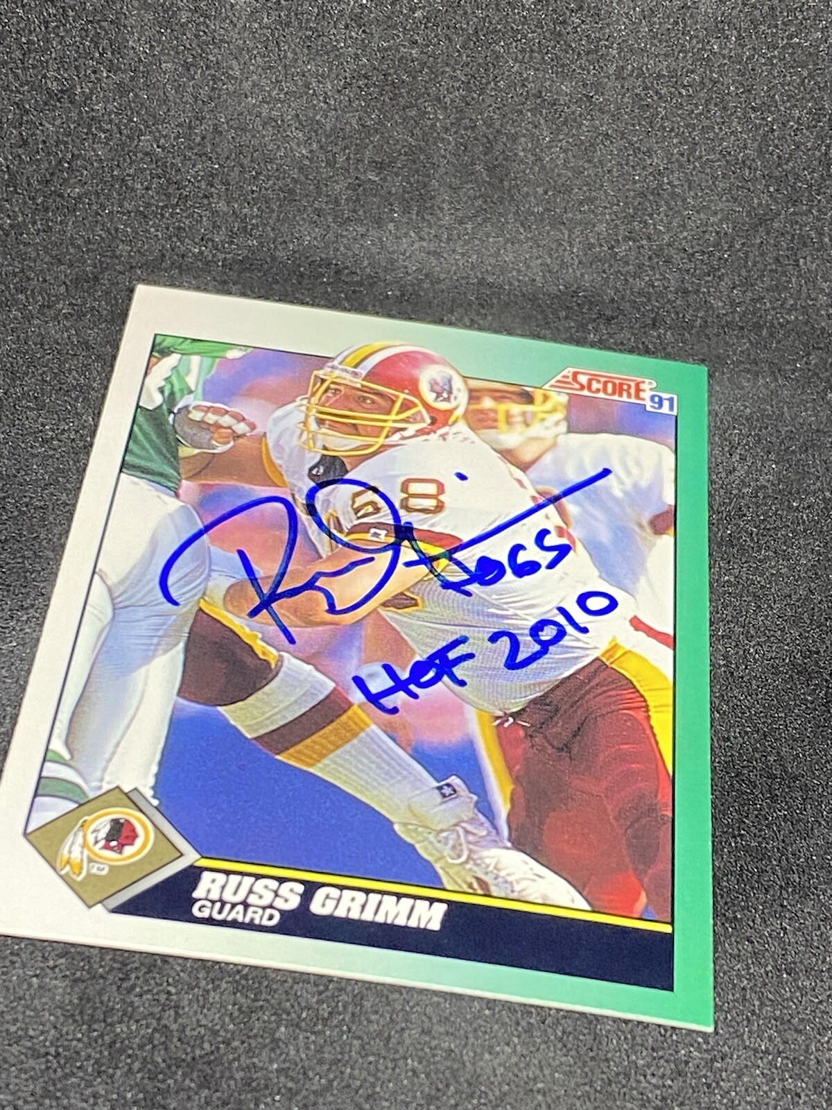 Russ Grimm 1991 Score #268 Washington Redskins Auto Autographed Signed ...