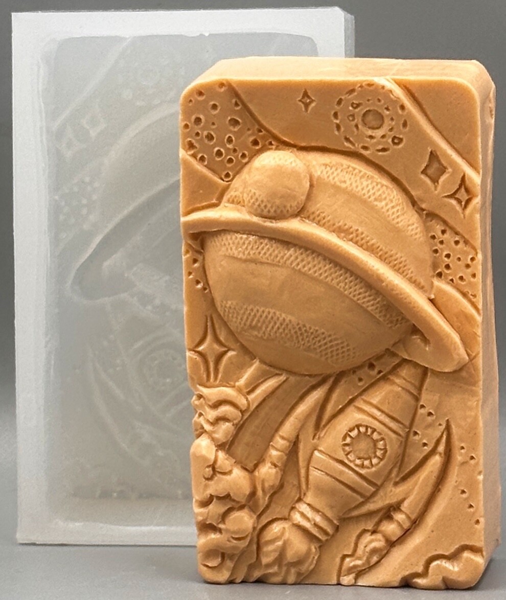 SPACESHIP SILICONE MOLD for soap making resin plaster clay gypsum ...