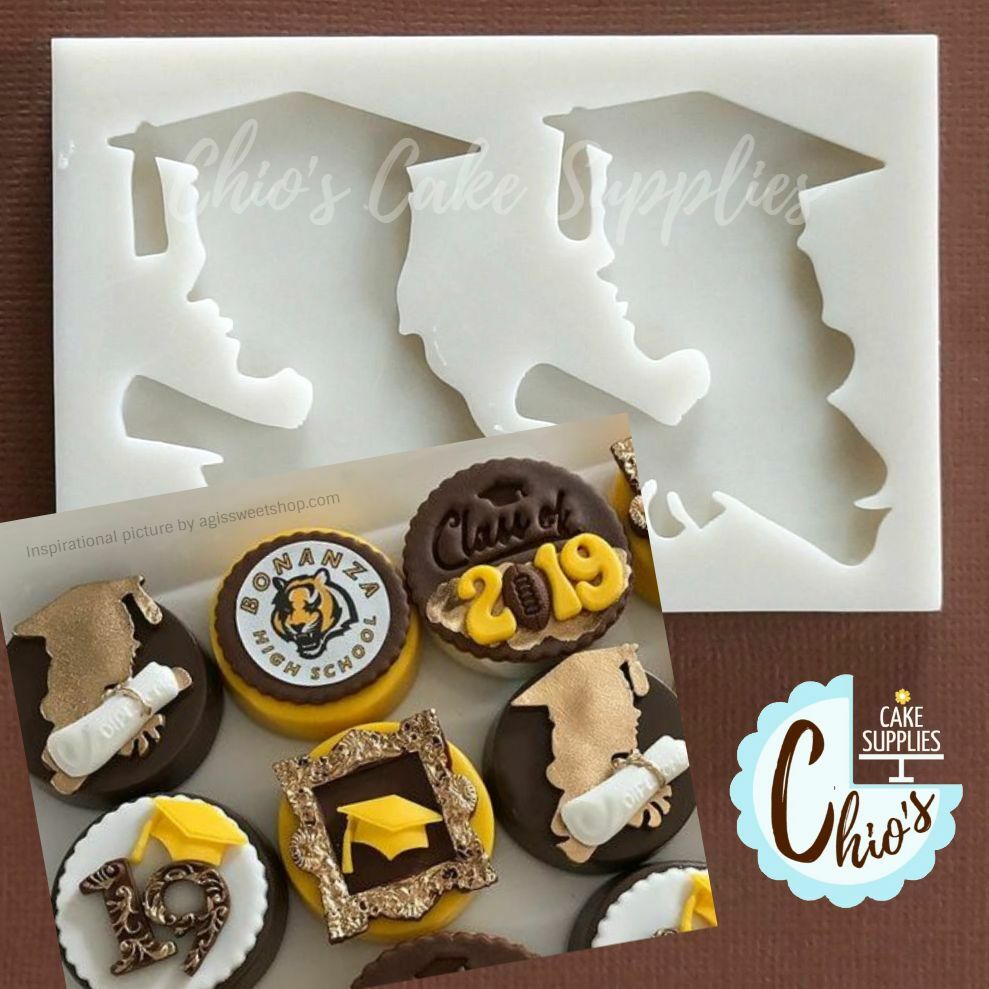 Graduated Girl & Boy Silicone Mold. Graduation Themed silicone mold. | eBay