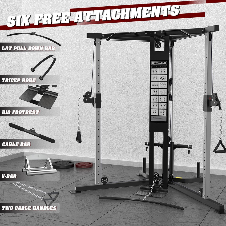 Cable Crossover Machine, Cable Fly Machine Home Gym System Workout ...