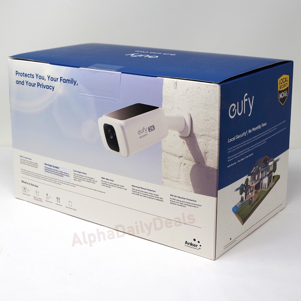 3 Pack Eufy SoloCam S230 2K Outdoor Solar Wireless Security Cameras ...