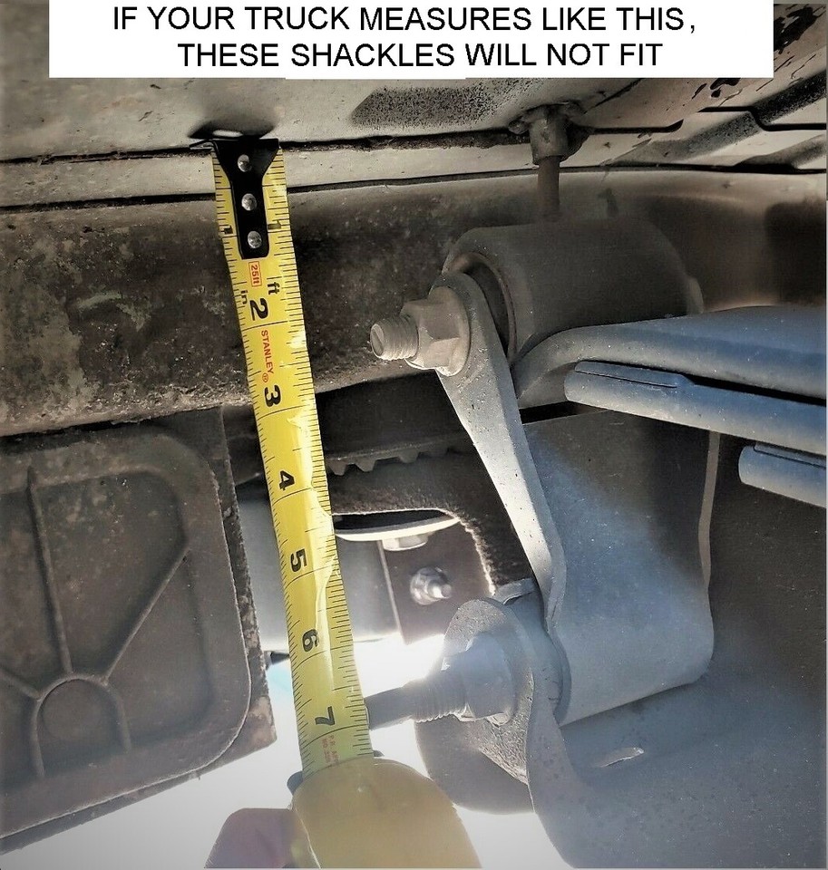 1992-2020 Chevy Express GMC Savana G 1500 2500 3500 2" Drop Shackle ...