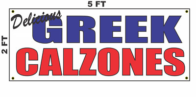 GREEK CALZONES Banner Sign NEW 2x5 | eBay