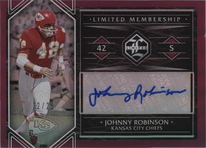 2020 Panini Limited - Limited Membership Johnny Robinson #LM-JR Ruby ...