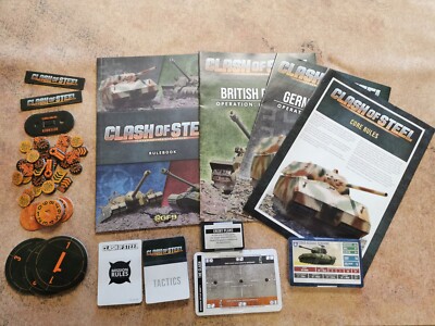 Clash of Steel Rulebook (Softback) Cards & Tokens British/German 15mm ...