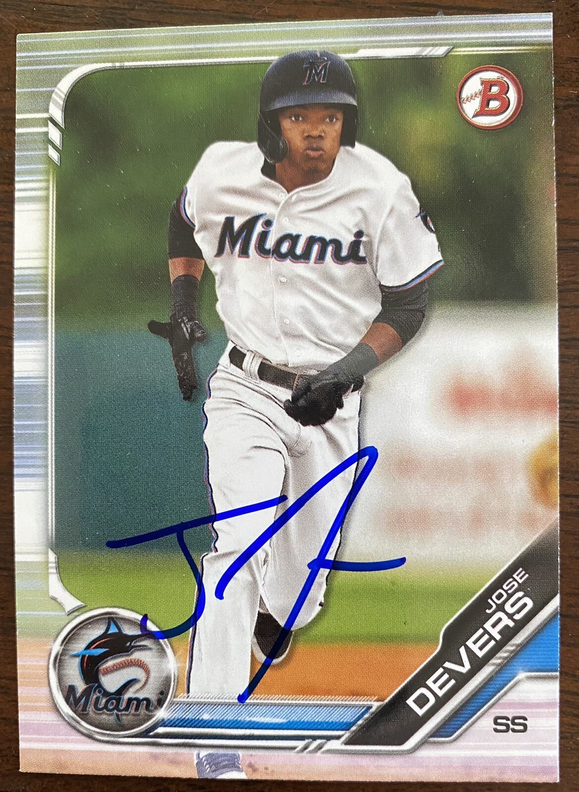 Jose Devers Auto Signed 2019 Bowman Draft #BD-154 Miami Marlins | eBay