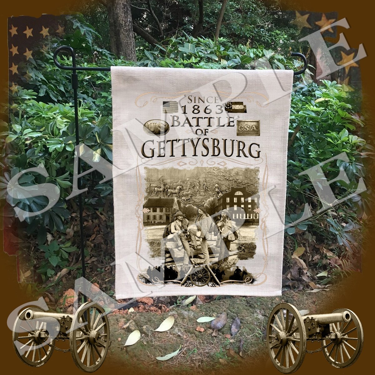 Gettysburg Civil War Battle Flags 62nd PA Company M Battle Flag