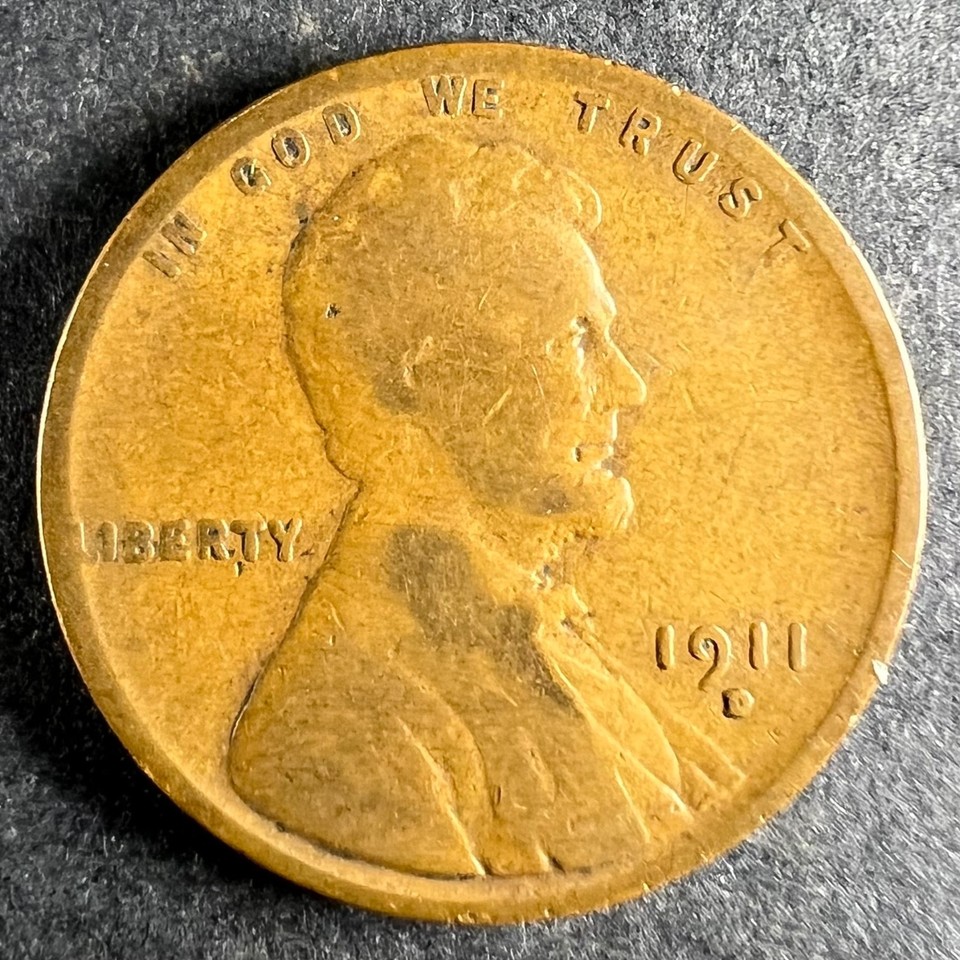 1911 D Lincoln Wheat Cent Penny Semi Key Better Date Old United States ...