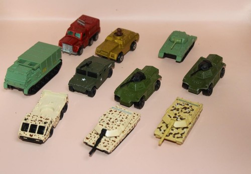 10ct Lot Matchbox Lesney Diecast Military Vehicles Tank Missile ...