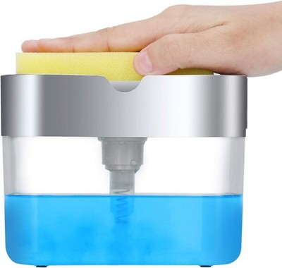 Kitchen sink soap dispenser with sponge holder | eBay UK