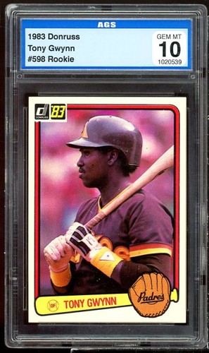 Tony Gwynn Rookie Card 1983 Donruss #598 AGS 10 MINT | eBay