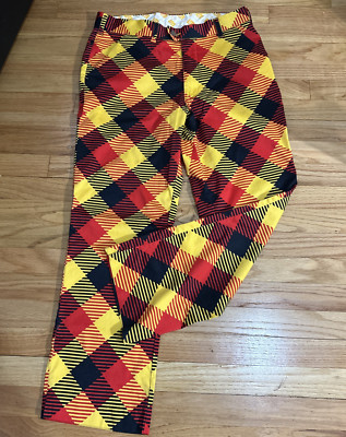 LOUDMOUTH CHEEZBURGER HERITAGE GOLF PANTS MEN'S 32W X 30L | eBay