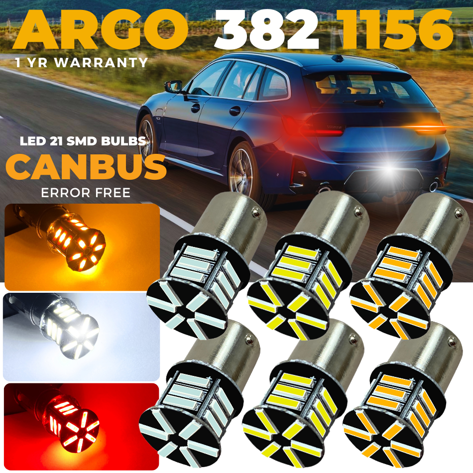 1156 382 P21w Led Reverse Canbus Ba15 Indicator Fog Brake Light Bulbs ...