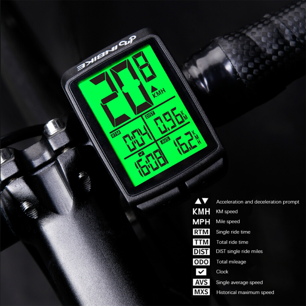 Wireless Mountain Bike Speedo Computer Waterproof Bicycle Speedometer ...