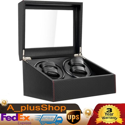 4+6 Automatic Rotation Watch Winder Watch Storage Box Auto Display Case ...