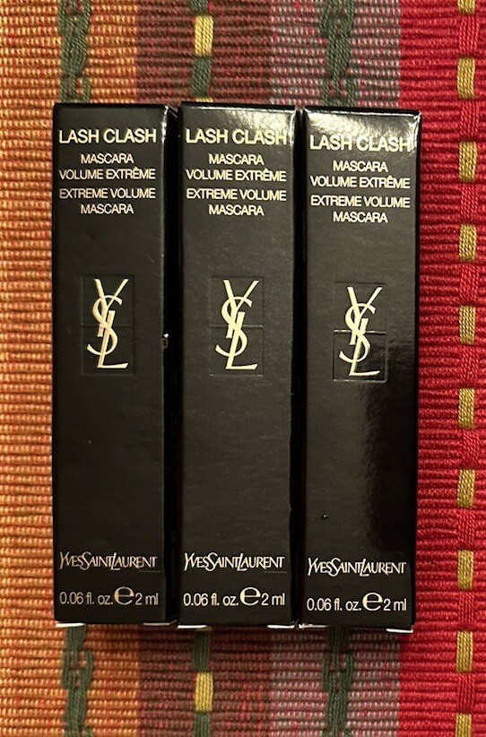 3 YSL Lash Clash Extreme Volume Mascara BLACK .06OZ NEW Fresh Bulk | eBay