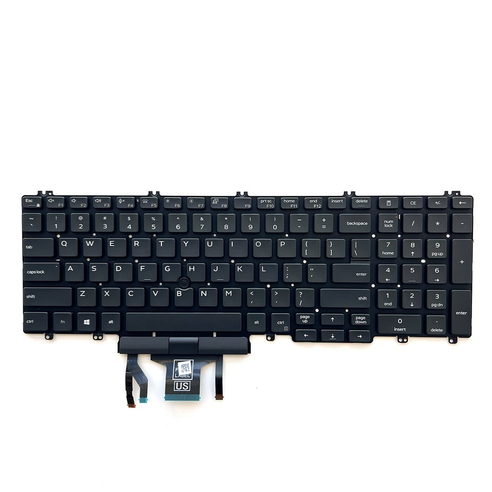 New For Dell Precision 3540 3541 3550 3551 Pointer US Keyboard W ...