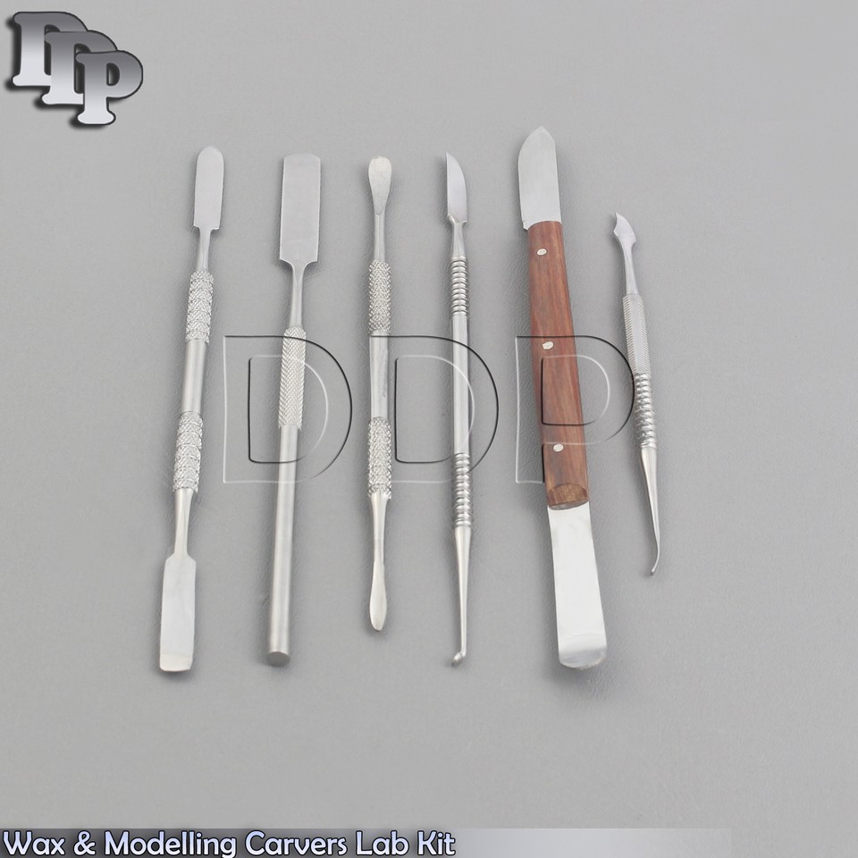 Dental Wax & Modelling Lab Kit Zahle, Beale, Lecron Carvers Fahen Large ...