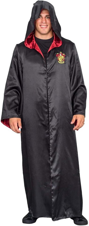 Underboss Harry Potter Black Hooded Robe - Halloween Wizard Costume for ...