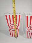 2 Tubs Retro Popcorn Buckets Reusable Bowls Movie Tub Plastic 3.5 Cup ...