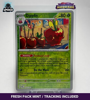 Dipplin 018/167 Reverse Holo Pokemon TCG: Twilight Masquerade MINT ...