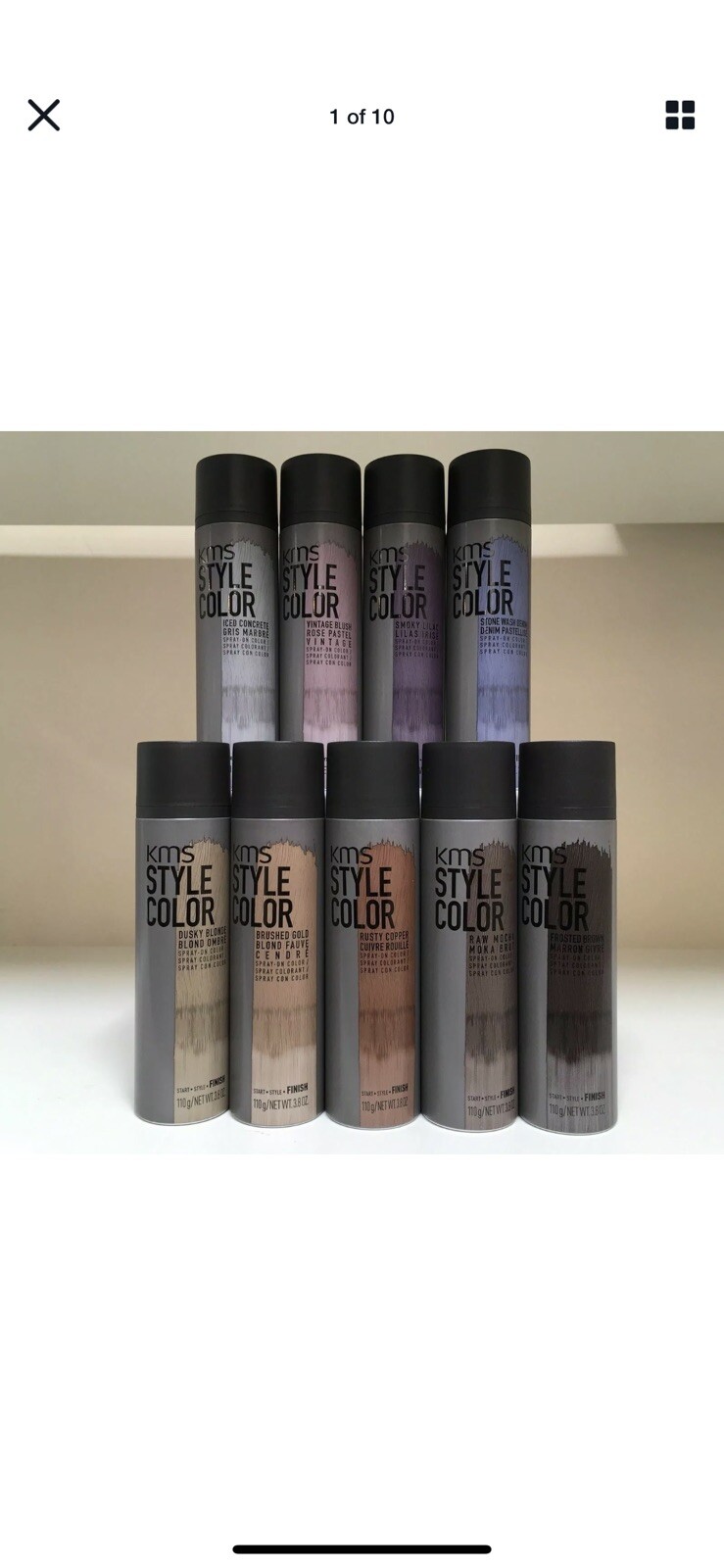 KMS STYLE COLOR Start, Style Finish ON COLOR 3.8 OZ 110g Choose Your ...