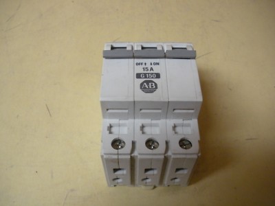 Allen Bradley G150 1492-CB3 15 Amp Breaker , 3 Pole | eBay