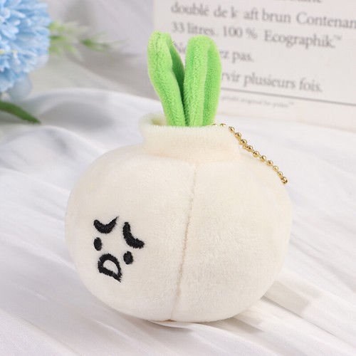Garlic Plush Toy Cartoon Vegetable Pendant Doll Keychain Car Bag Key ...